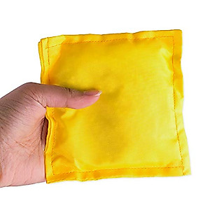 Super Z Outlet Nylon Cornhole Bean Bags Toy Set Sack Hand Toss Games Weights for Kids (5" x 5" Assorted Colors) (12 Pack)