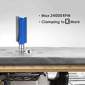 KOWOOD Plus Double Flute Straight Router Bit Set, 1/4 Inch Shank. Cutting Diameter in 1/4”, 5/16”, 3/8”, 1/2”. with updated Kowood C3 Carbide. Great for create groove, dado or hollow