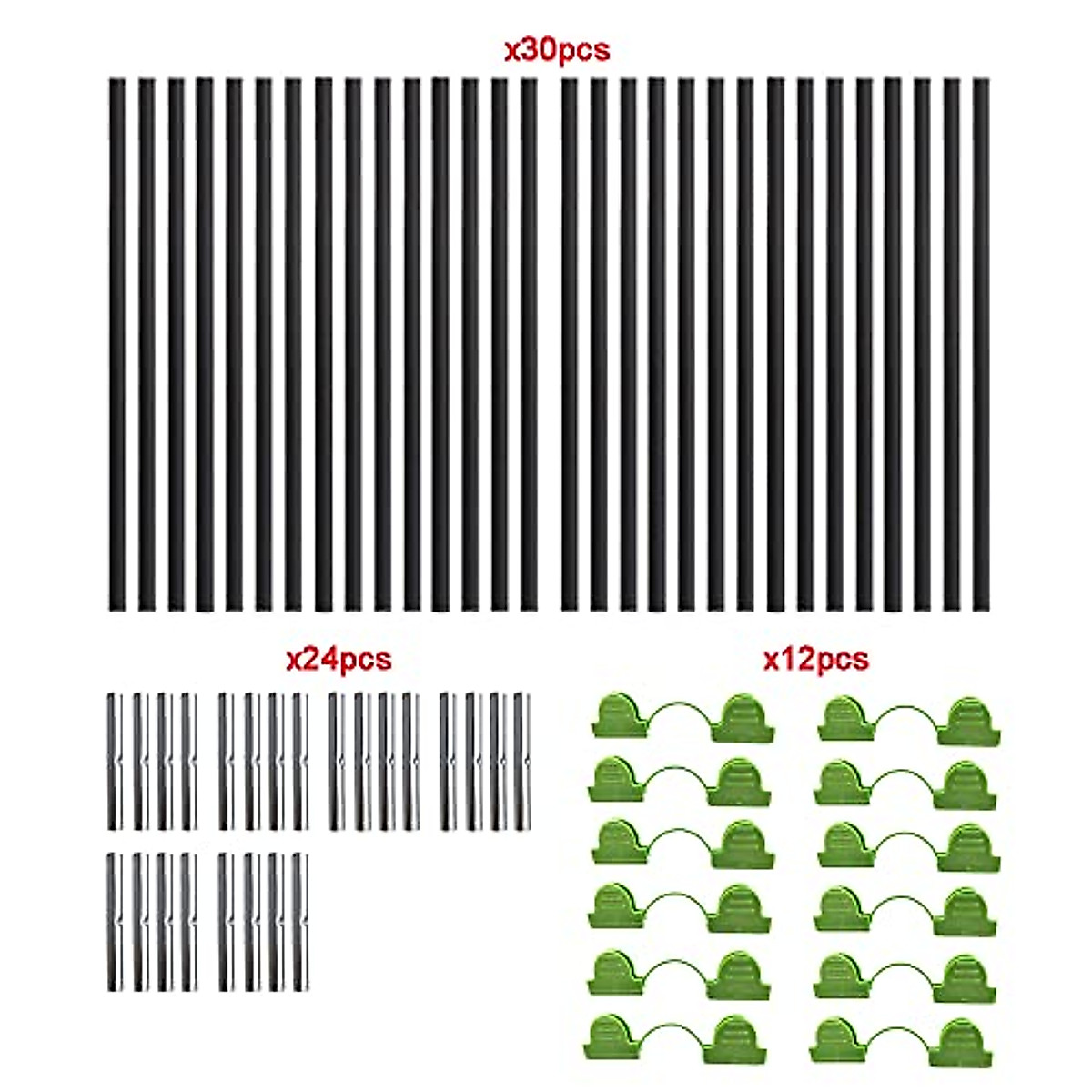 Greenhouse Tunnel with Clips,Set of 6,Greenhouse Hoops for Supporting Garden Row Covers to Protect Plants from Frost, Insects, Birds, or Intense Sun