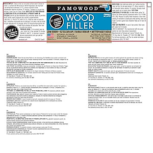 FamoWood 40042112 Latex Wood Filler - 1/4 Pint, Cherry/Dark Mahogany