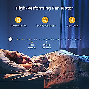 YITAHOME Tropical Ceiling Fan with LED Light and Remote Control 52 Inch Palm Reversible Fan Light with Memory Function 5 Leaf Blades and Balance Clips - Black