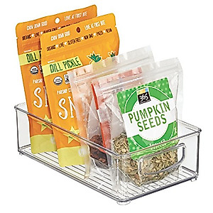iDesign Plastic Storage Handles for Kitchen, Fridge, Freezer, Pantry, and Cabinet Organization, BPA-Free, Bin Set