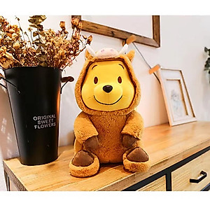 BAI LAN HEI Winnie The Pooh Stuffed Animal 35cm, 13.8'' Kawaii Cartoon Pooh Bear Doll Plush Toy Gifts for Boys Girls, Children's Day Gift Brown & Yellow