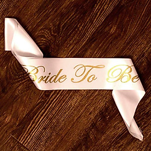 KUNG FU PARTY White Double Ribbon Edge Center Cascade Bridal Wedding Veil with Comb and Bride To Be Satin Sash Bachelorette Party Decorations Supplies