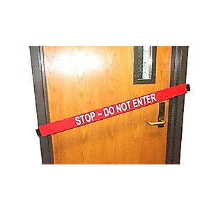 Stop - DO NOT Enter - Magnetic Door Barrier - Fits up to a 51" Wide Door