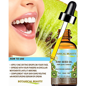 Botanical Beauty KIWI SEED OIL. 100% Pure Natural Undiluted Virgin Cold Pressed Carrier Oil. 1 Fl.oz.- 30 ml for Face, Skin, Body, Hair, Nail Care