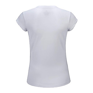 ANIVIVO Women Golf Shirts V-Neck Solid Tennis Shirts for Women, Active Tank Top Shirts for Running& Women Tennis Clothing(White,S)