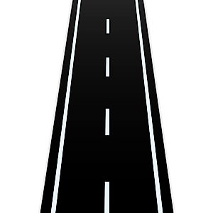 Racetrack Floor Running Black Racer Party Decoration Mat Road Table Runner Long Racetrack Tablecloth Drag for Party (Simple Style,16 ft x 2 ft)