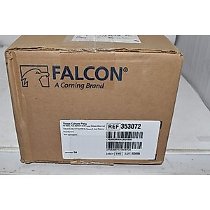 BD 353072 Falcon Clear Polystyrene 96 Well Cell Culture Plate with Low-Evaporation Lid, 0.37mL Volume, Flat Bottom Shape (Case of 50)
