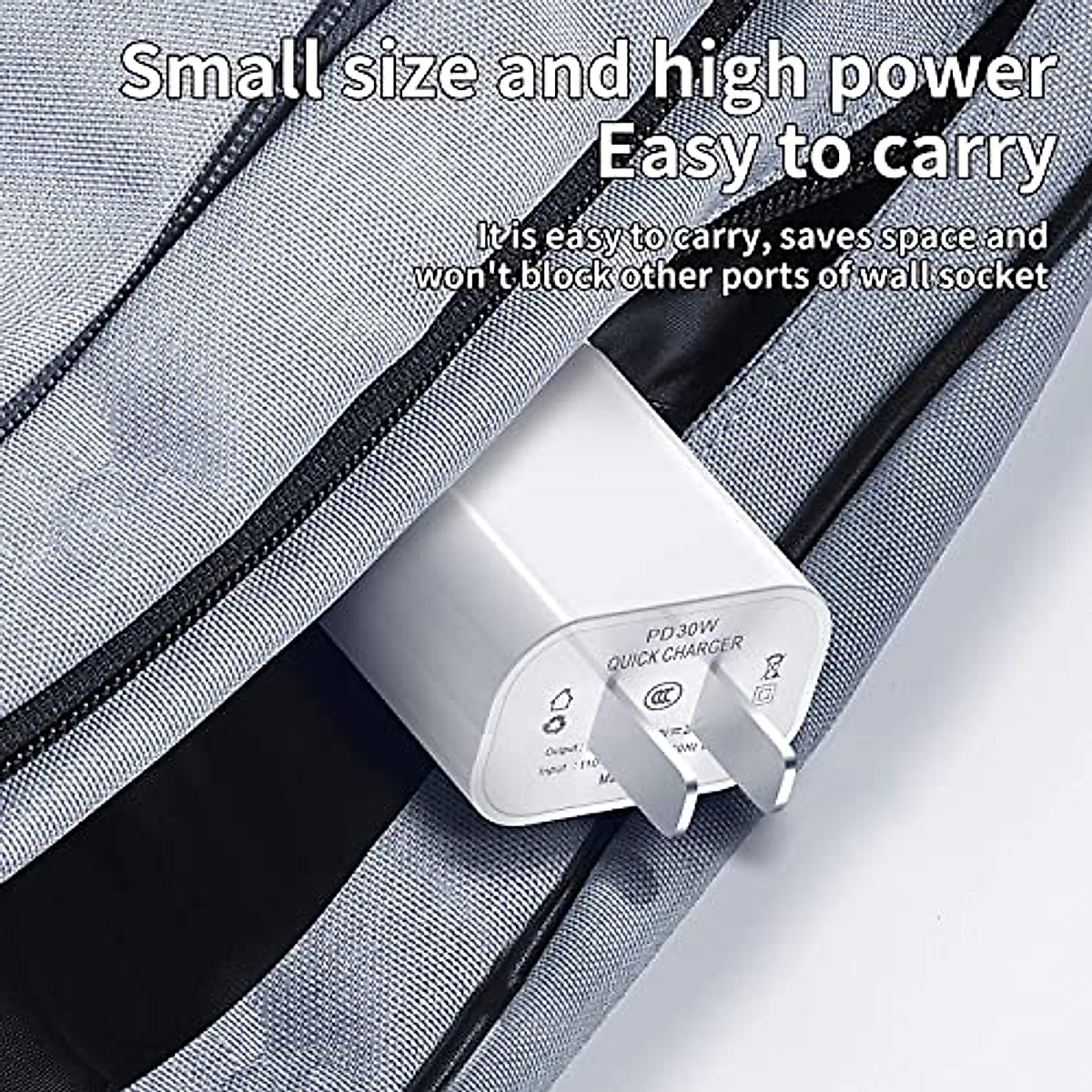 USB C Wall Charger,CKAIEE 30W USB-C Power Adapter, PD Fast Charger Compatible with iPhone 14/iPhone 14 Pro max/iPhone 13 12 11/iPhone 13 12 11 Pro max/X iPad Air Google Pixle Galaxy S21