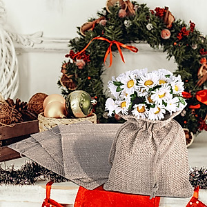 Gudotra 100 Pcs Burlap Bags with Drawstring 4 x 5.5 Inch Small Gift Bags Wedding Favors Birthday Christmas Thanksgiving Party Art and DIY Craft Burlap Sack Jewelry Pouches