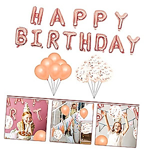 Totority 2 Sets Balloon Alphabet Set birthday balloon arch birthday party supplies birthday wall backdrop gold baloons birthday party balloons banner happy Aluminum film 3d