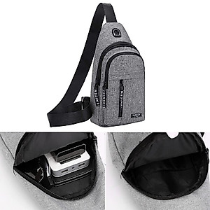 Multipurpose Strap Bag - Crossbody Backpack With Headphone Hole Hiking Backpack Shoulder Bag For Men & Women
