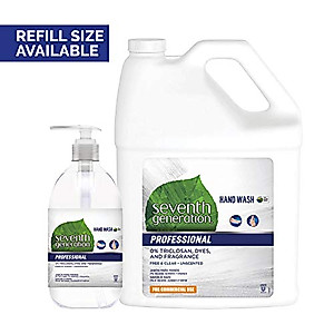 Seventh Generation Professional Liquid Hand Wash Soap Refill, Unscented, 256 Fl Oz (Pack of 2)