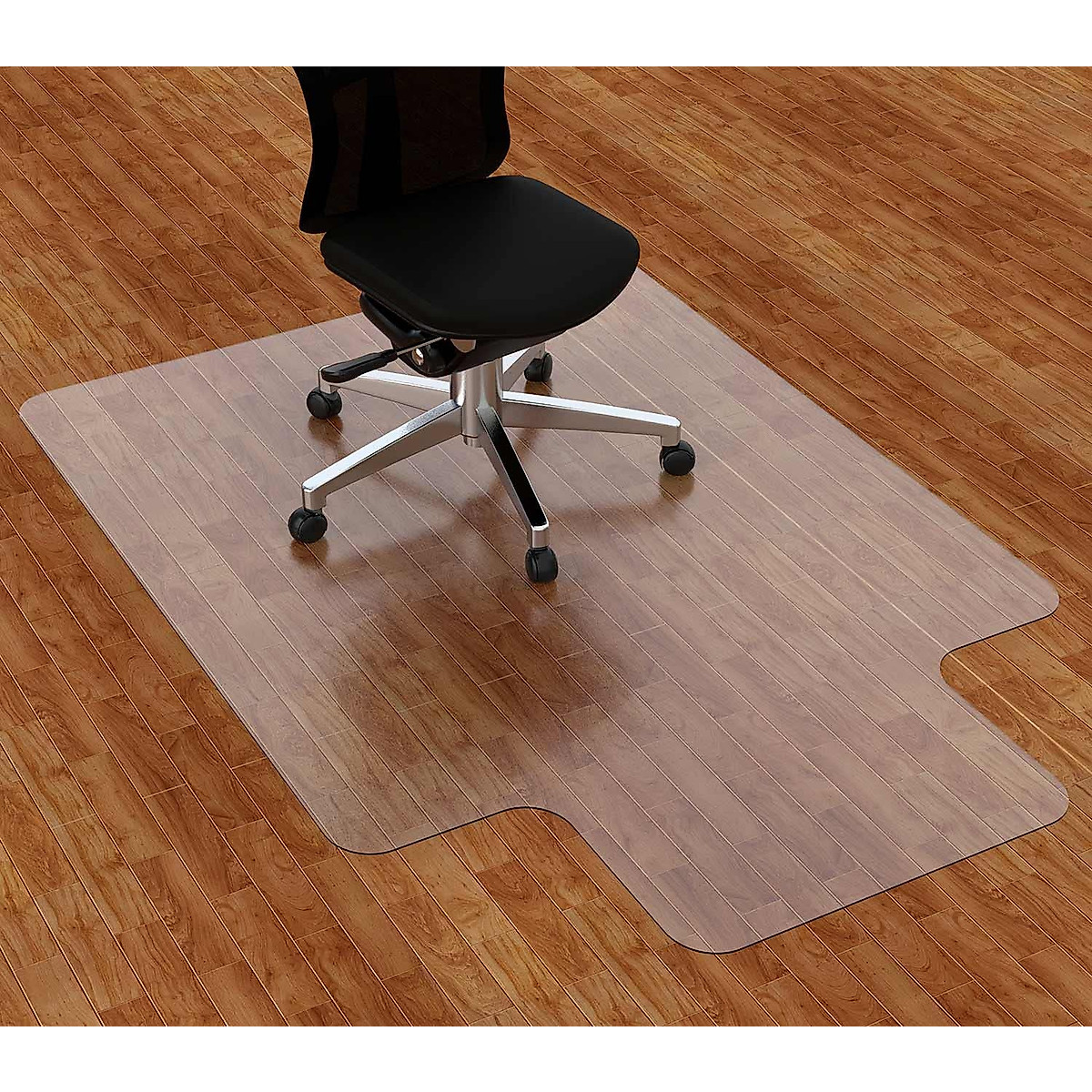Amyracel Chair Mat for Hardwood Floor, 36” x 48” Office Floor Mats for Rolling Chairs, Easy Glide Plastic Mat for Under Ooffice Chair