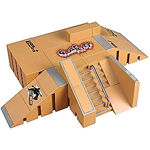 Aestheticism Skate Park Kit, with Interesting Accessories, Experience More Gameplay and Happiness for Kids - Ramp Parts for Fingerboard Skate Park Ultimate Parks Training Props