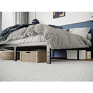 Minimalist Studio Metal Bed Frame – Heavy Duty Mattress Foundation with Anti-Slip Steel Slat Support, Durable Platform Base with Underbed Storage, Easy Assembly (Full)