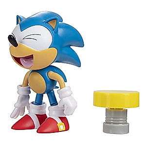 Sonic The Hedgehog 4-Inch Action Figure Classic Sonic with Spring Collectible Toy