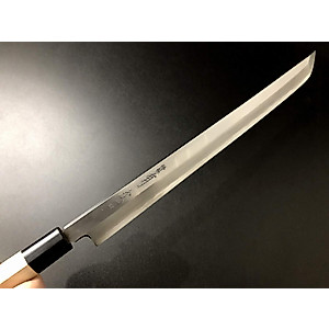 Japanese Chef's Knife ARITSUGU Sakimaru Takobiki Blue Steel Sashimi 330mm 12.99" Scabbard