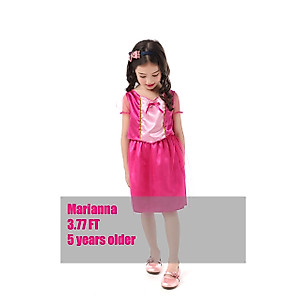 MIJOYEE Princess Dress Up Trunk Clothes for Little Girls, Dress Up Dresses Role Play Set for Little Girls Ages 3-6 Years,4 Pack