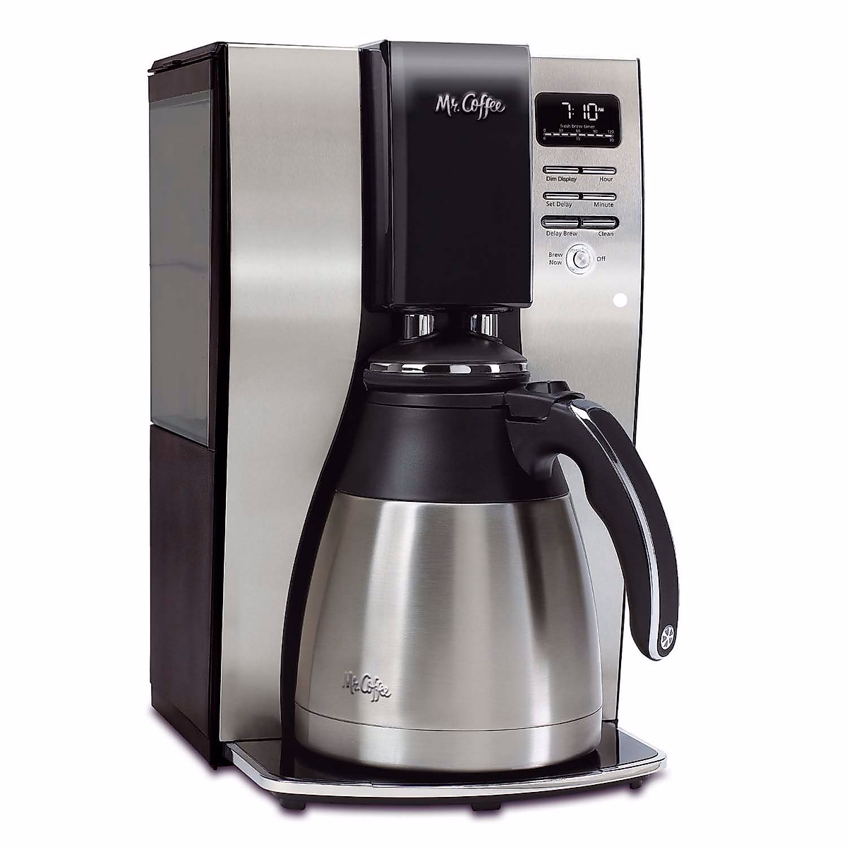 Mr. Coffee Coffee Maker, Programmable Coffee Machine with Auto Pause, 10 Cups, Stainless Steel