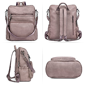 CLUCI Backpack Purse for Women Fashion Leather Crossbody Bags Purses for Women, Leather Messenger Tassel Bag