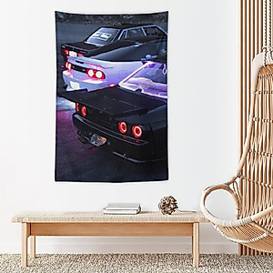 QLAZO Jdm Car R35 Fast Sports Street Tapestry Wall Tapestry Wall Hanging Decor Wall Art for Bedroom Living Room Dorm Picnic 40"x60"