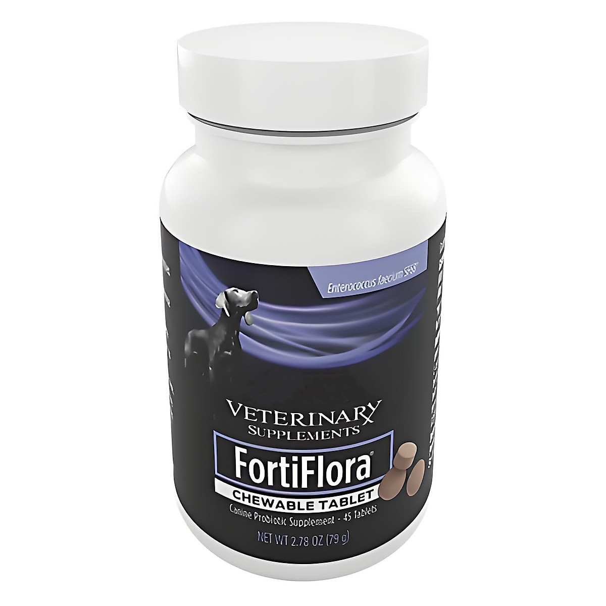 Veterinary Supplements Chewable Dog Probiotic Supplement Tablets - 45 ct. Canister