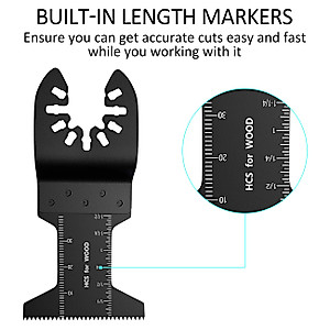 30PCS Professional Oscillating Saw Blades Wood & Bi Metal Cutting Quick Release Multitool Blades Kit Fit Fein Multimaster Porter Cable Black & Decker Bosch Craftsman Ryobi Makita