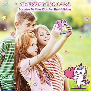 CAMCLID Kids Camera Instant Print, 12MP & 1080P Instant Camera for Kids with 32G Card & Print Paper, Selfie Digital Video for Toddler,Christmas Birthday Gifts for Girls Boy Age 3-12 (Purple)