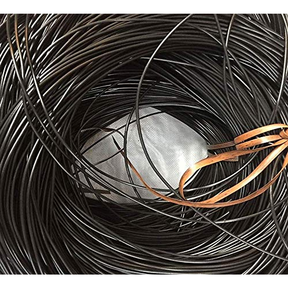 Synthetic Black Woven Round Rattan, PE Plastic Round Rattan, Woven Repair Rattan Chair, Woven Wicker Suitable for Woven Repair Chair, Table, Storage Basket (Black)