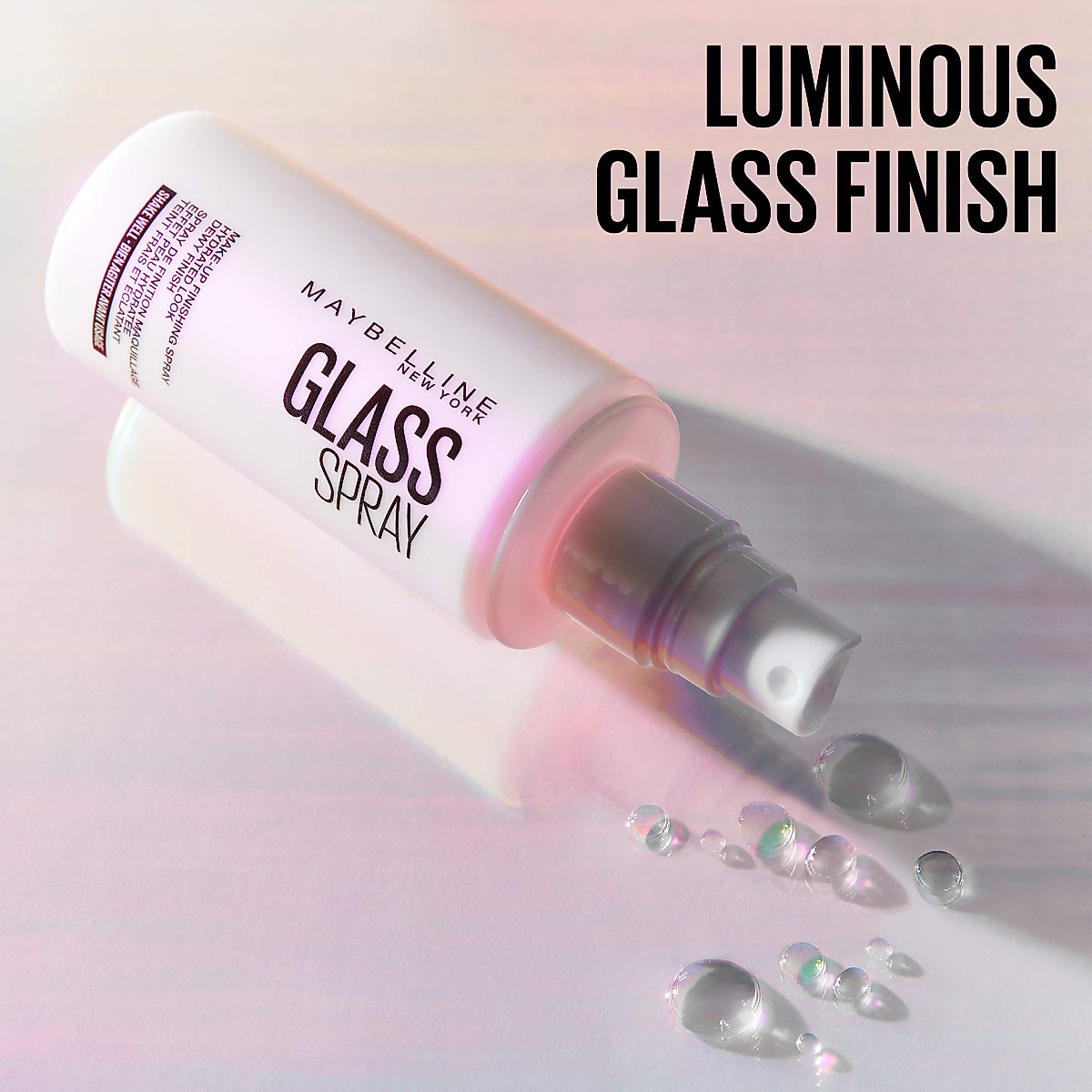 Maybelline New York Facestudio GlassSkin Makeup Finishing Hydrating Dewy Glossy Finish All Day Wear Use After Makeup Application or On Its Own, Glass Skin Spray, 3.4 Fl Oz