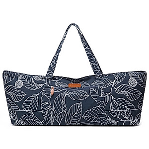 ELENTURE Large Yoga Mat Bag for Women Men, Travel Yoga Gym Bag for Pilates Office Beach Workout, Yoga Mat Tote Carrier with Mat Strap for 1/4" 1/2" Thick Exercise Yoga Mat