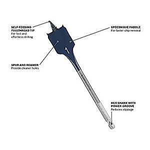 Bosch DSB5003 DareDevil 3-Piece Spade Bit Set