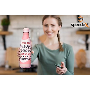 Speedex Vacuum Insulate Hot & Cold Water Bottle School/Gym/Home/Office/Boys/Girls/Kids with Leakproof Sipper CapAnd BPA Free(Pink 500ML)