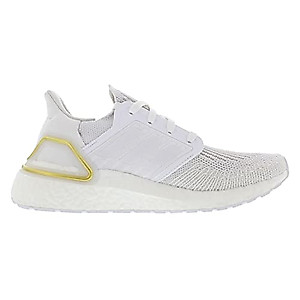 adidas Women's Ultraboost 20 Athletic Running Shoes, White/White/Gold Metallic, 8.5