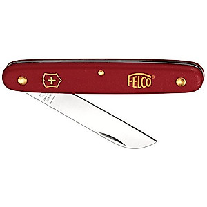 FELCO Grafting & Garden Pruning Knife (3.90 50) - Light Weight All-Purpose Knife with Straight Blade, red, 2.25-inches (V39050)
