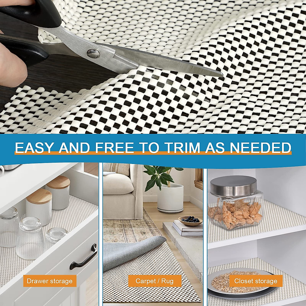 TAOCOCO Couch Cushions Gripper Slide Stopper Cushion Grips for Couch, Keep Couch Cushions from Sliding, Free Trim Non Slip Gripper Pad for Chair Sofa Futon Mattress Rug (Oversized Sofa, 22'' × 78'')