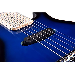 WINZZ EGM100 30 Inches Real Kids Electric Guitar with Beginner Kit, Right Handed, Blueburst