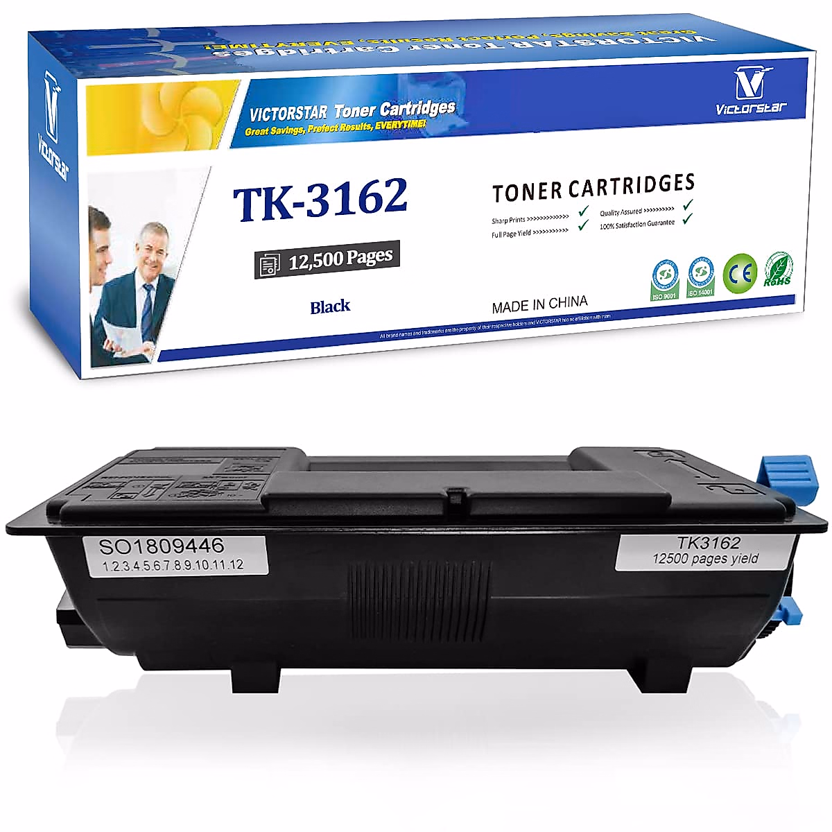 Compatible Toner Cartridge TK3162 TK-3162 TK 3162 Black GREENPRINT for Kyocera ECOSYS M3645idn M3145idn P3045dn P3050dn P3055dn P3060dn P3150dn P3155dn P3260dn M3145dn M3645dn M3860idn M3860idnf