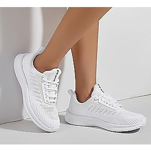 K KIP WOK Walking Shoes Women Fashion Rainbow Sneakers Tennis Shoes Lightweight Travel Artistic Leopard (White2,7B(M) US)