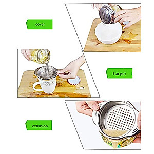 Stainless Steel Food Tin Strainer, Can Press Strainer, Best for Canned Tuna