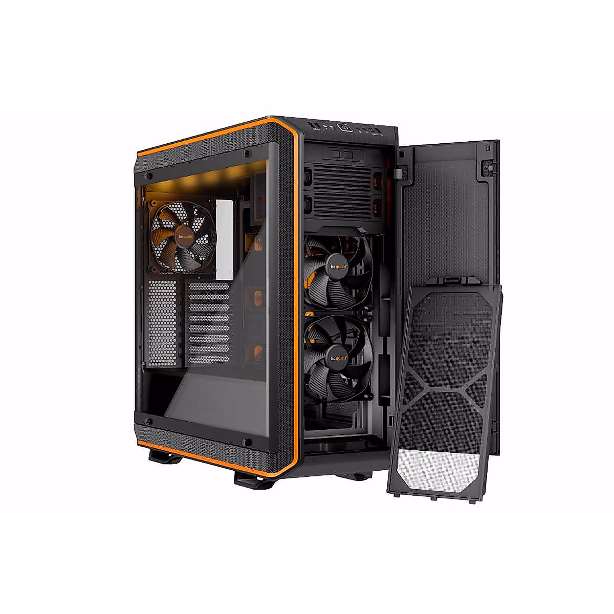 be quiet! Dark Base PRO 900 Orange Rev. 2, Full Tower ATX, 3 Pre-Installed Silent Wings 3 Fans, BGW14, Tempered Glass Window, RGB LED Illumination
