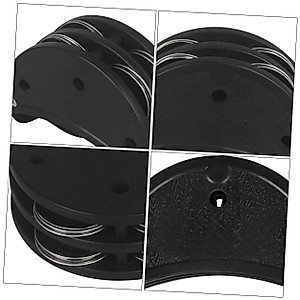 MILISTEN Foot Tambourine with Steel Jingles Cajon Box Drum Companion Accessory Foot Shaker Teaching Toys for Hand Percussion Instruments Black