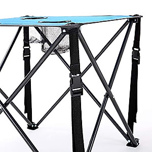 ARROWHEAD OUTDOOR 26” (66cm) Heavy-Duty Portable Camping Folding Table, 2 Cup Holders, Compact, Square, Carrying Case Included, Steel Frame, High-Grade 600D Canvas, USA-Based Support