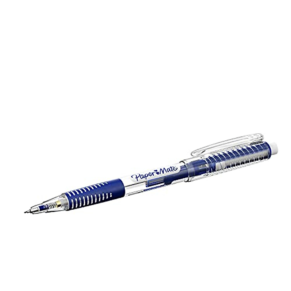 Paper Mate Clearpoint Break-Resistant Mechanical Pencils, HB 2 Lead (0.7mm) Pencil with Comfort Pencil Grip and Pencil Eraser Dark Blue, 12 Count