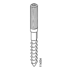 Spare Hardware Parts Bed Frame Hanger Bolt (Replacement for IKEA Part #114334) (Pack of 4)