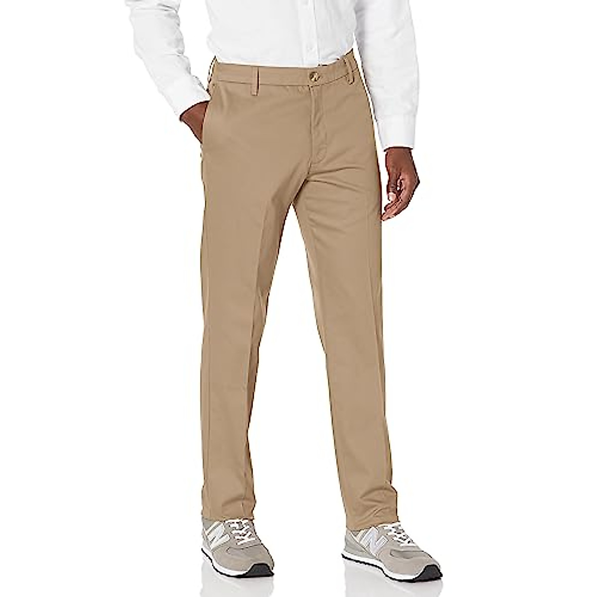 Dockers Men's Slim Fit Signature Iron Free Khaki with Stain Defender Pants, Timberwolf, 36W x 30L