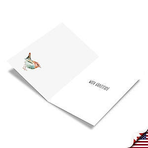 The Best Card Company Thank You Greeting Card w/ 5 x 7 Inch Envelope (1 Card) Scripture Birds C7108ETYG