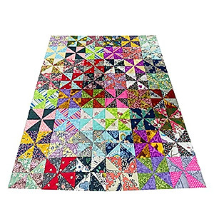HANPATQUI 50PCS 10 x 10 inch Floral 100% Cotton Fat Quarters Fabric for Sewing and Quilting Bundles Precut Fabric Square for DIY Craft Patchwork